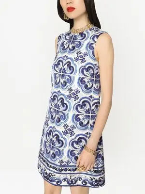 Dolce & Gabbana Majolica-print Brocade Minidress