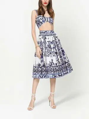 Dolce & Gabbana Majolica-print Bralette Top