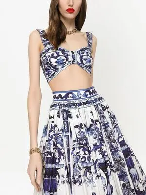 Dolce & Gabbana Majolica-print Bralette Top