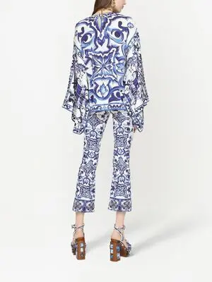 Dolce & Gabbana Majolica-print Silk Blouse