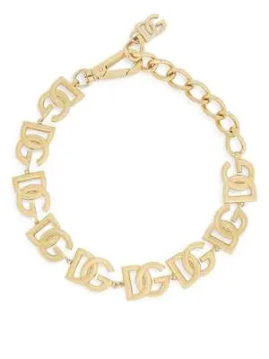 Dolce & Gabbana Dg-logo Chain-link Choker - Gold