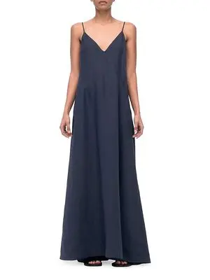 Another Tomorrow Seamed Slip Dress