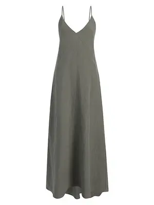 Another Tomorrow Seamed Slip Dress
