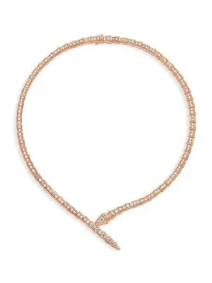 BVLGARI Serpenti Viper 18k Rose Gold & Diamond Choker - Pink Gold