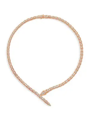 BVLGARI Serpenti Viper 18k Rose Gold & Diamond Choker