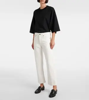 THE ROW Lesley Mid-rise Straight Jeans In Panna