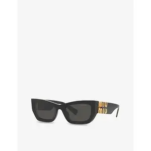 Miu Miu Mu 09ws Rectangle-frame Acetate Sunglasses