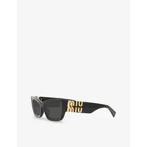 Miu Miu Mu 09ws Rectangle-frame Acetate Sunglasses