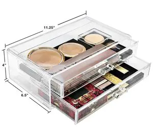 SORBUS Makeup Storage Case Display, 2 Dra Wers