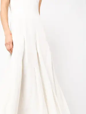 Voz Harlequin Silk-linen Midi Dress