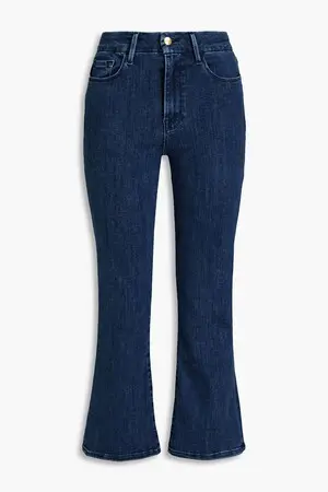 FRAME FRAME Le Crop Mini Boot Mid-Rise Bootcut Jeans Dark Denim