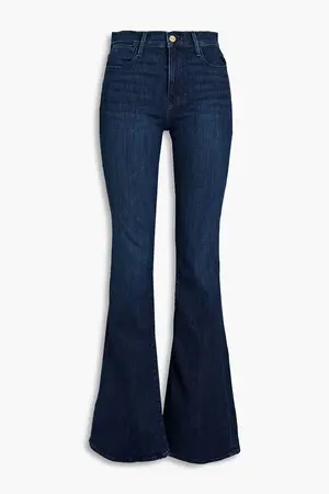 FRAME Le High Flare Midrise Flared Jeans - Dark Denim