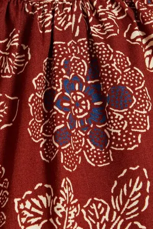 Veronica Beard Kester Printed Cottonblend Top