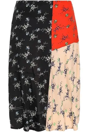 BY MALENE BIRGER Paneled Crepe De Chine Skirt