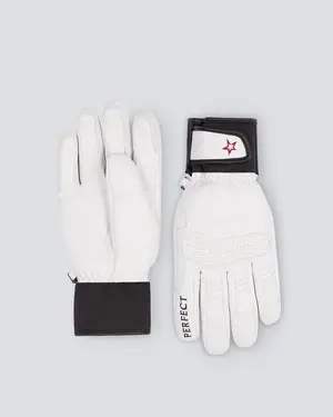 Perfect Moment Perfect Moment Leather Ski Gloves White
