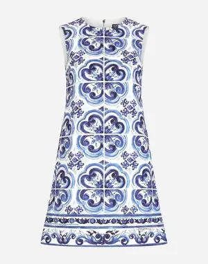 Dolce & Gabbana Majolica-print Brocade Mini Dress - Multicolor