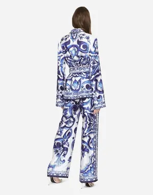 Dolce & Gabbana Majolica-print Twill Pajama Shirt - Multicolor