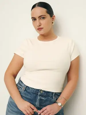 REFORMATION Muse T-shirt Es - Ivory