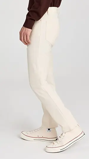 Theory Raffi Neoteric Twill Straight Pants - Warm Ivory