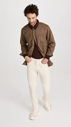 Theory Raffi Neoteric Twill Straight Pants - Warm Ivory