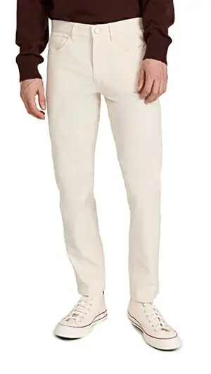 Theory Raffi Neoteric Twill Straight Pants - Warm Ivory