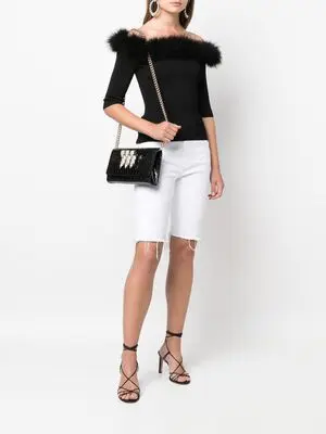 Philipp Plein Crocodile-embossed Crossbody Clutch - Black