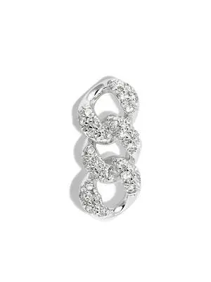 Shay 18k White Gold Diamond Chain Stud Earring - Silver