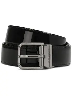 Dolce & Gabbana Buckled Leather Belt - Black