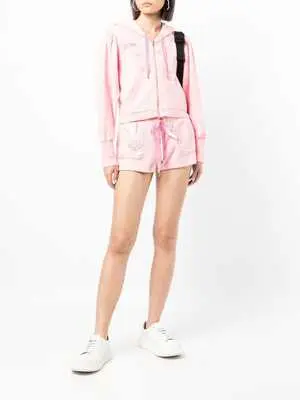 LoveShackFancy Zip-up Appliqué Hoodie