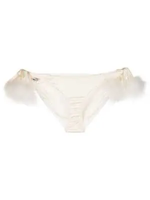GILDA & PEARL Celeste Tie-side Silk Briefs - White