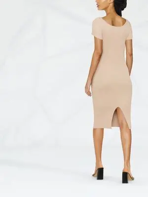 Philipp Plein Rib-knit Midi Dress - Neutrals