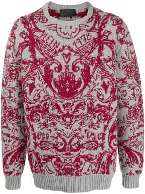 Philipp Plein Intarsia-knit Jumper - Grey
