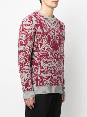 Philipp Plein Intarsia-knit Jumper - Grey