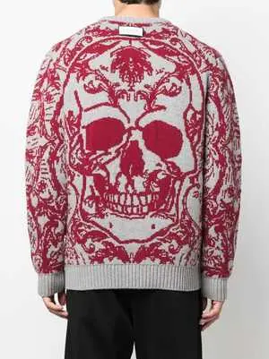 Philipp Plein Intarsia-knit Jumper - Grey