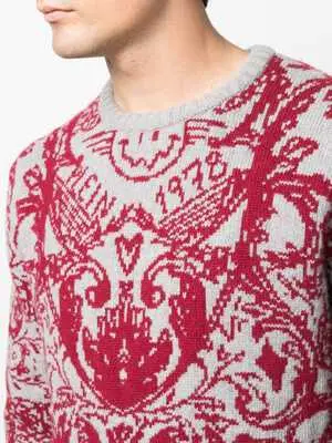 Philipp Plein Intarsia-knit Jumper - Grey