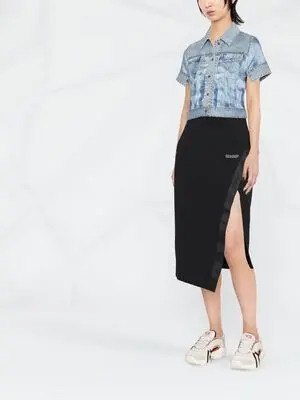 DIESEL® Bleached Cropped Denim Shirt