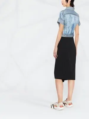 DIESEL® Bleached Cropped Denim Shirt