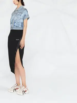 DIESEL® Bleached Cropped Denim Shirt