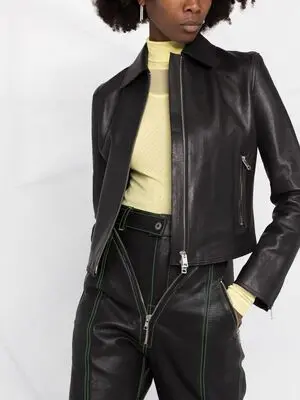 DIESEL® Zip-up Leather Jacket