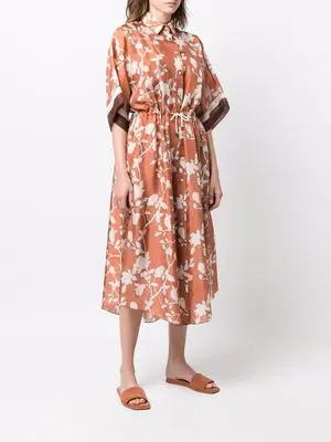Brunello Cucinelli Floral-print Shirt Dress