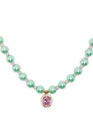 A SINNER IN PEARLS Beaded Necklace - Green