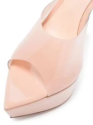 GIANVITO ROSSI Betty Pointed Platform Mules