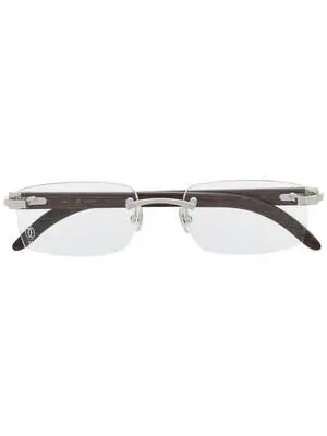 CARTIER Rectangular-frame Eyeglasses - Silver
