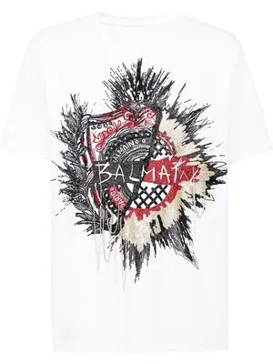 Balmain Embroidered Logo T-shirt - White
