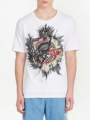 Balmain Embroidered Logo T-shirt