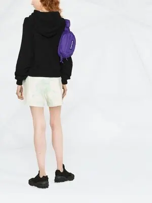 Palm Angels Bear Logo Cropped Hoodie - Black