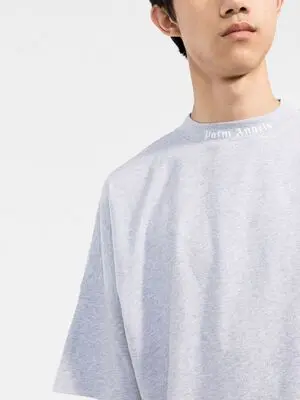 Palm Angels Logo-print Cotton T-shirt - Grey