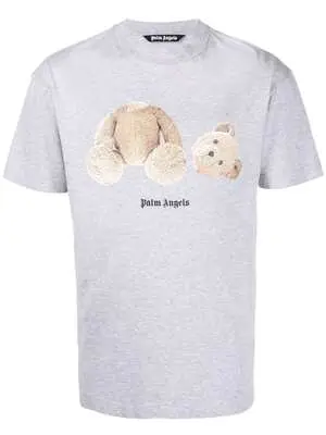 Palm Angels Bear-print T-shirt - Grey