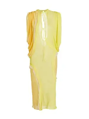 Christopher Esber Silk Draped Dress Size
