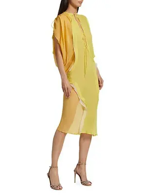 Christopher Esber Silk Draped Dress Size